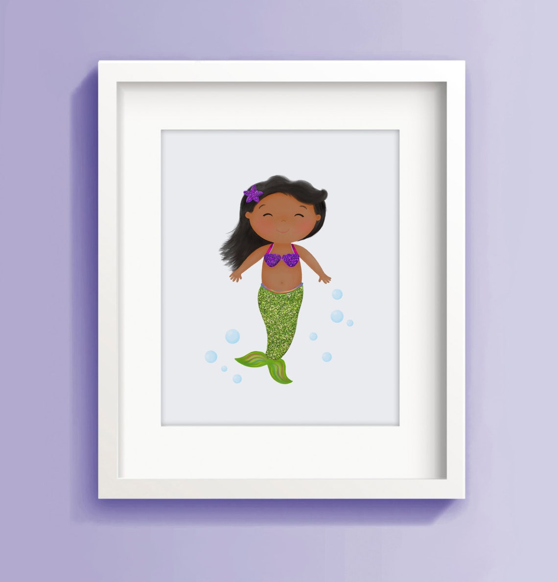 Little Mermaid Print - Mermaid Decor - Ocean Nursery - Bathroom Wall ...