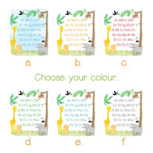 ABC Print - Jungle Art Print - Jungle Bedroom - Alphabet Art - Child ...