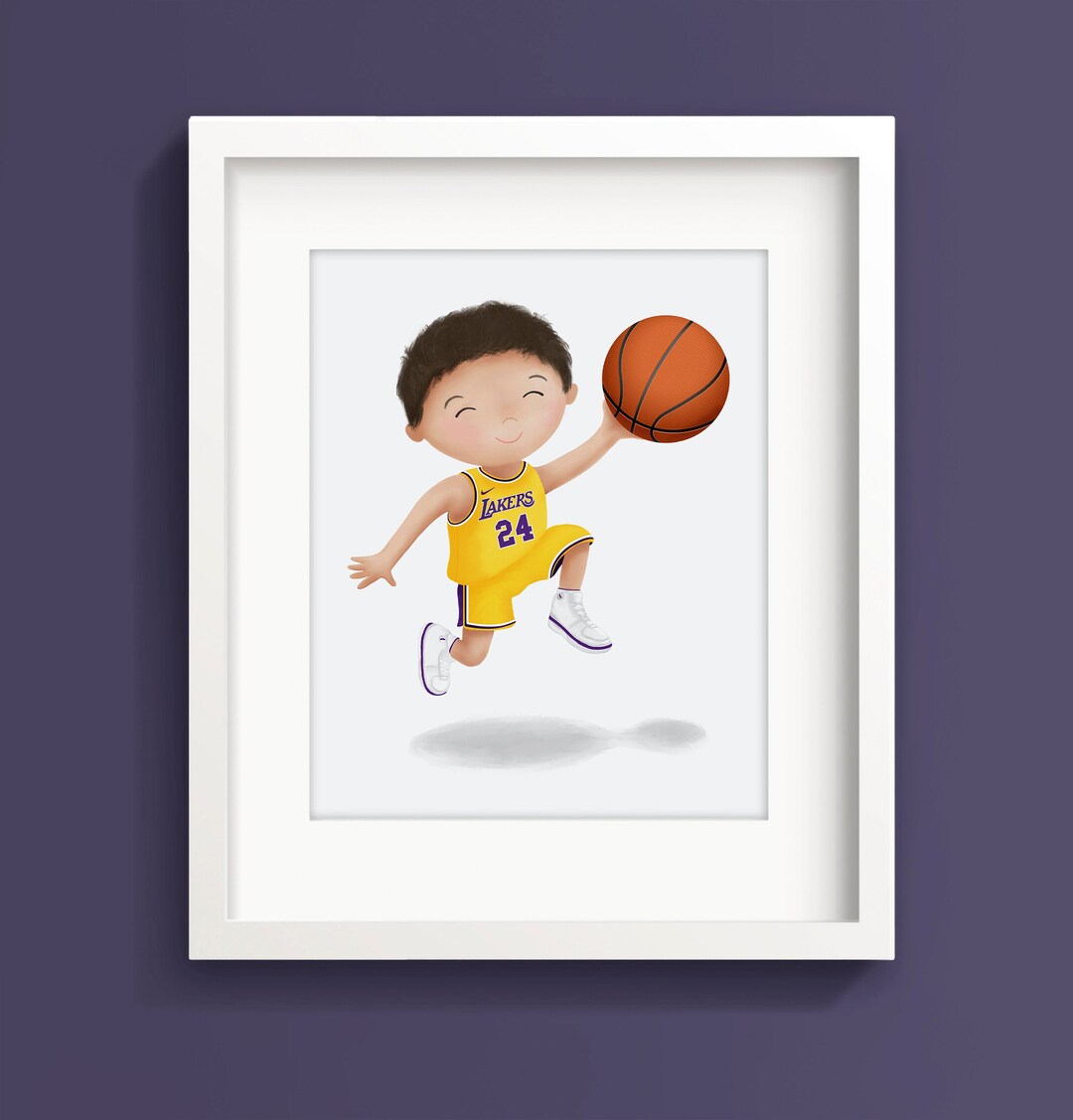 Basketball Art Print - Basketball Wall Decor - Basketballer Painting ...