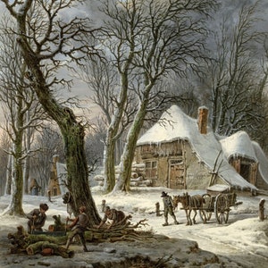 Winter Landscape - 18th Century Painting - Pieter Pietersz Barbiers ...