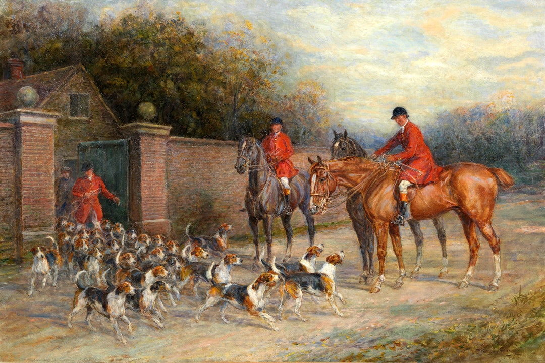 Off to the Hunt!- Victorian Fox Hunt Painting - Heywood Hardy - Digital ...