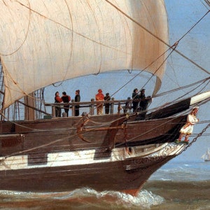 The English Merchant Ship "malabar" ( 1836 ) - 19th Century Nautical ...