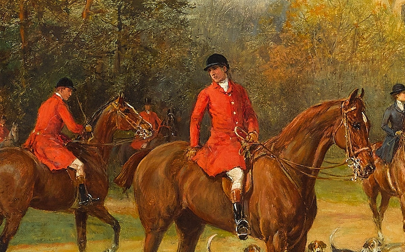 Going to the Meet - Victorian Fox Hunt Painting - Heywood Hardy ...