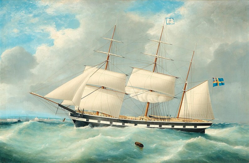 The "charles Tottie" (1861) - 19th Century Nautical Sailing Ship ...