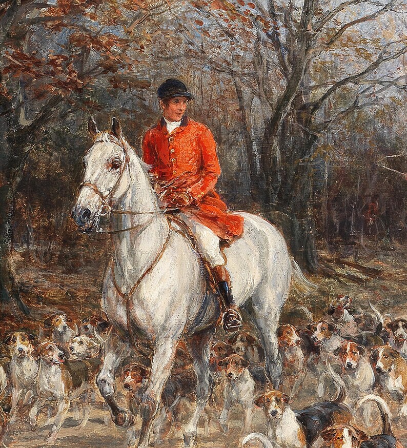 The Foxhunters C1890s Victorian Painting by Heywood Hardy - Digital ...