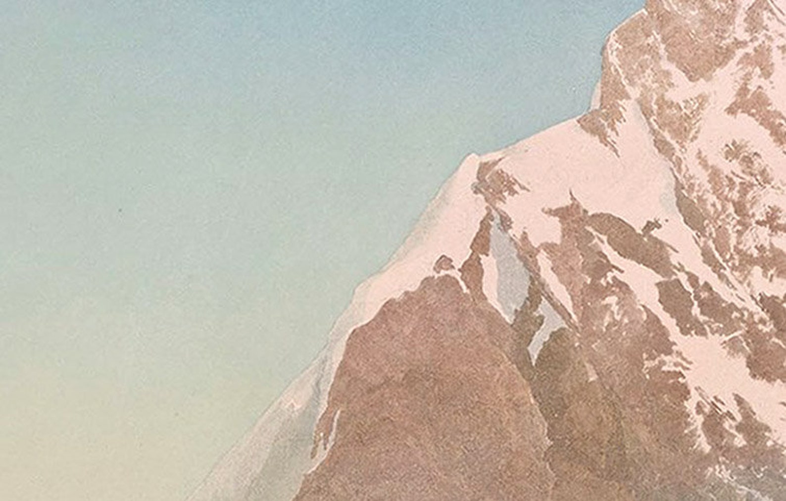 The Matterhorn - Swiss Alps - Victorian 19th Century Alpine Landscape ...