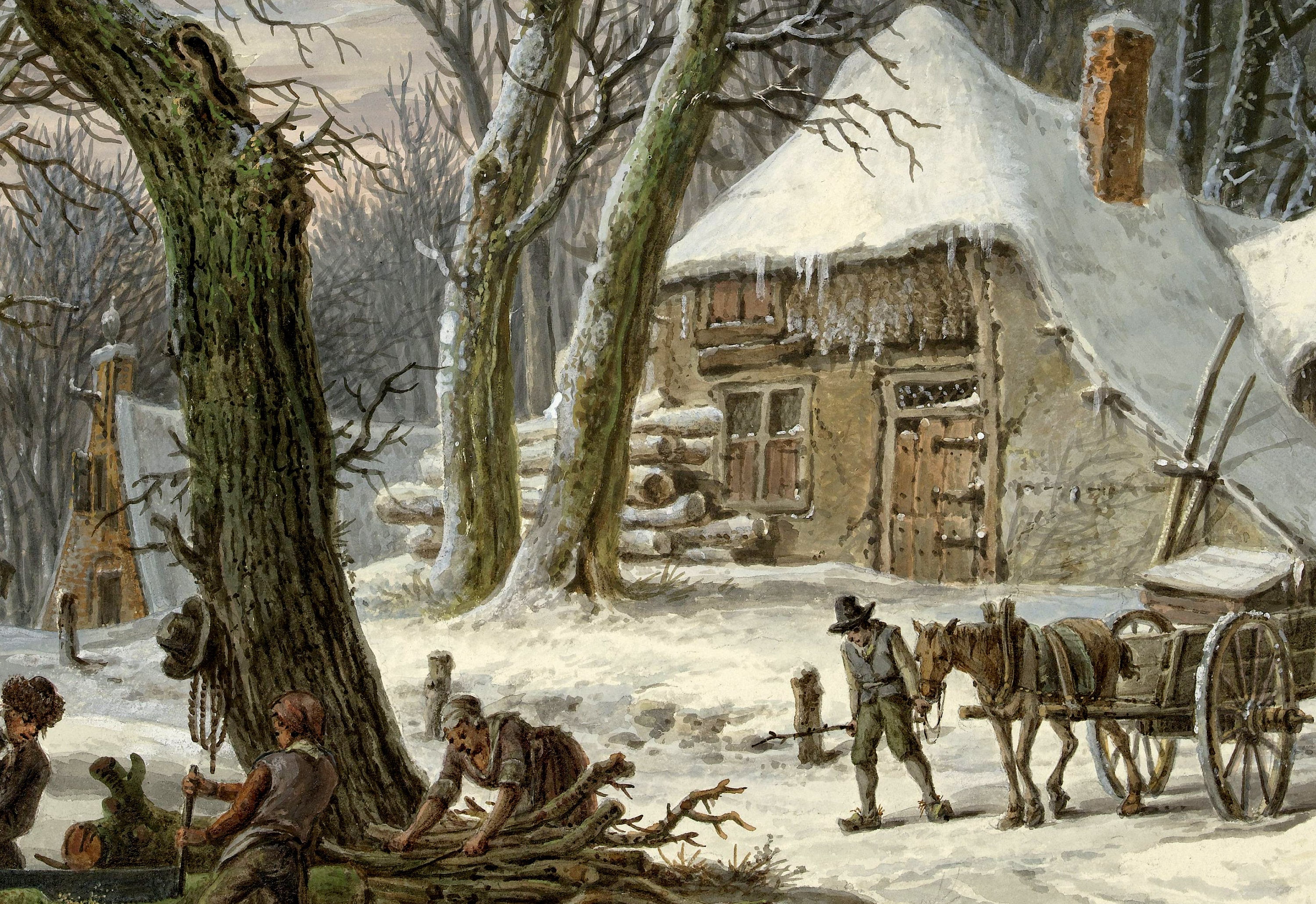 Winter Landscape - 18th Century Painting - Pieter Pietersz Barbiers ...