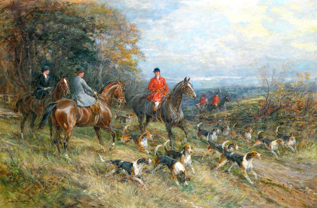 On the Hunt - Victorian Fox Hunt Painting by Heywood Hardy - Digital ...