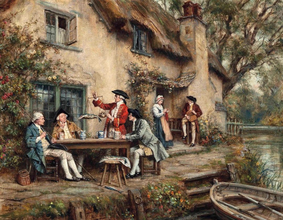 Tavern Talk of the 18th Century - Painting by Frank Moss Bennett ...