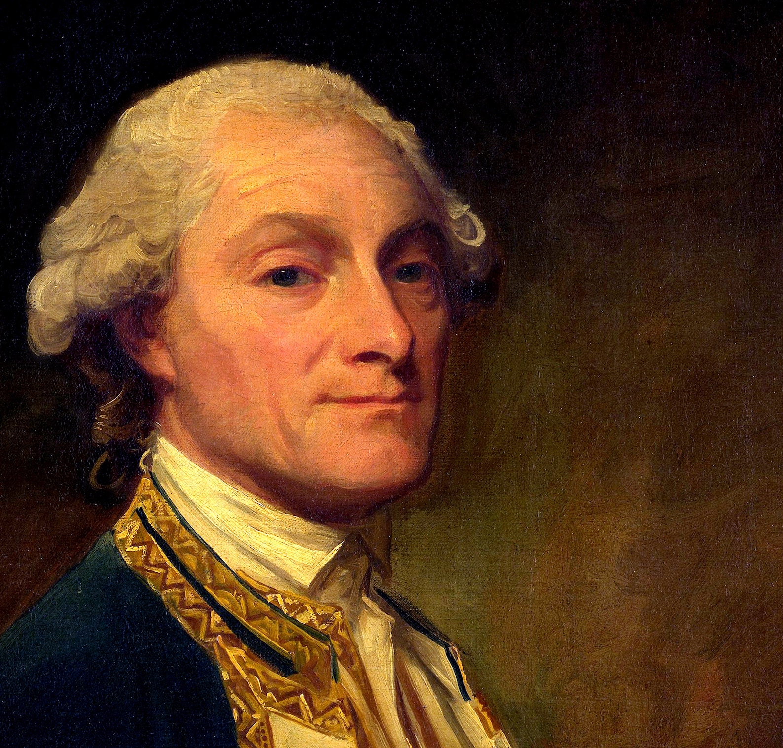 The Smirking Admiral - 1700s Portrait Nautical Painting - Altered Art ...