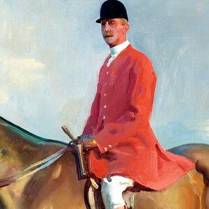 The Earl of Bathurst - Portrait of a Fox Hunter - 1920s Painting - Sir ...