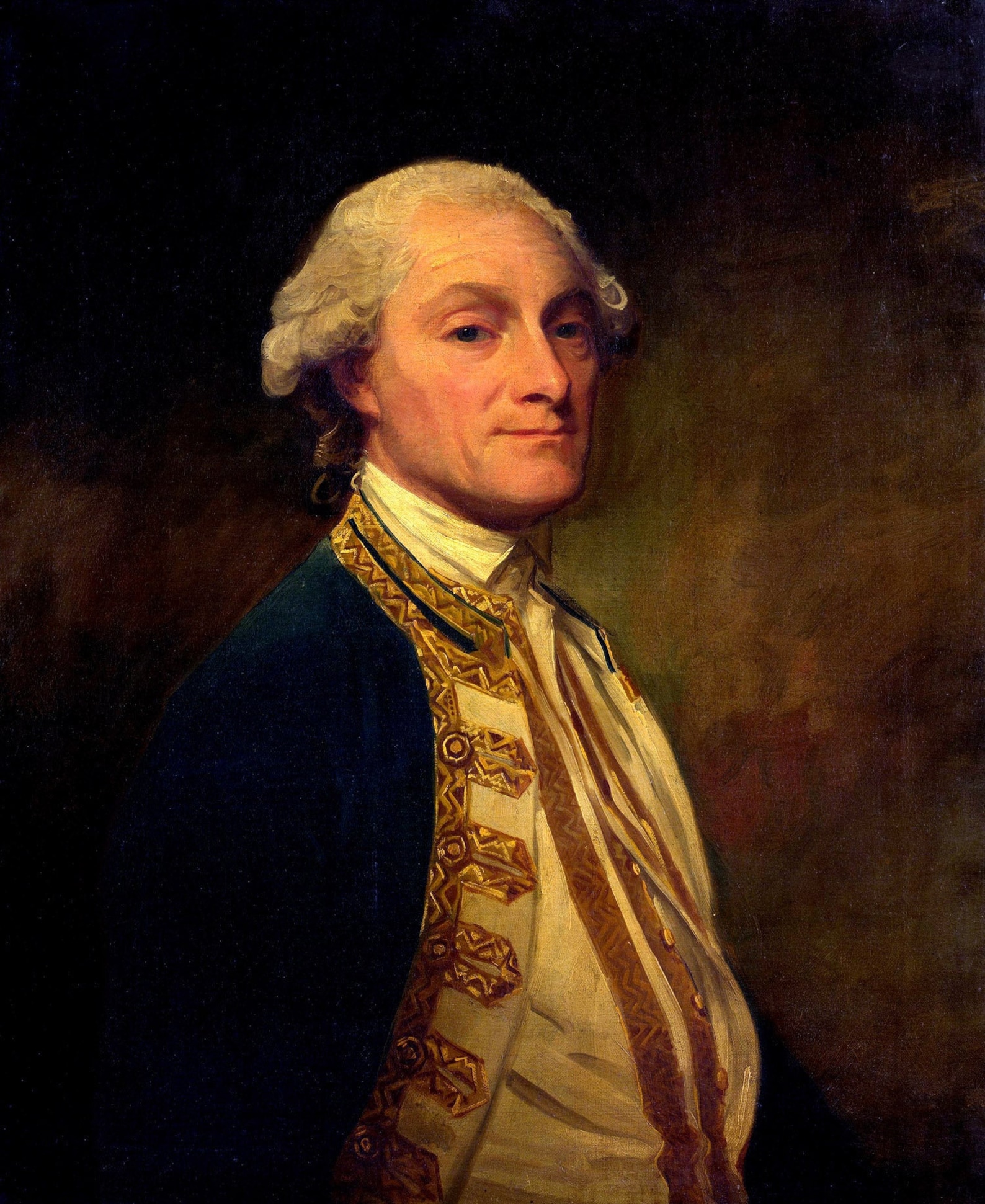 The Smirking Admiral - 1700s Portrait Nautical Painting - Altered Art ...
