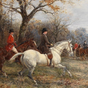 In Full Cry C1890s Victorian Painting by Heywood Hardy - Digital ...