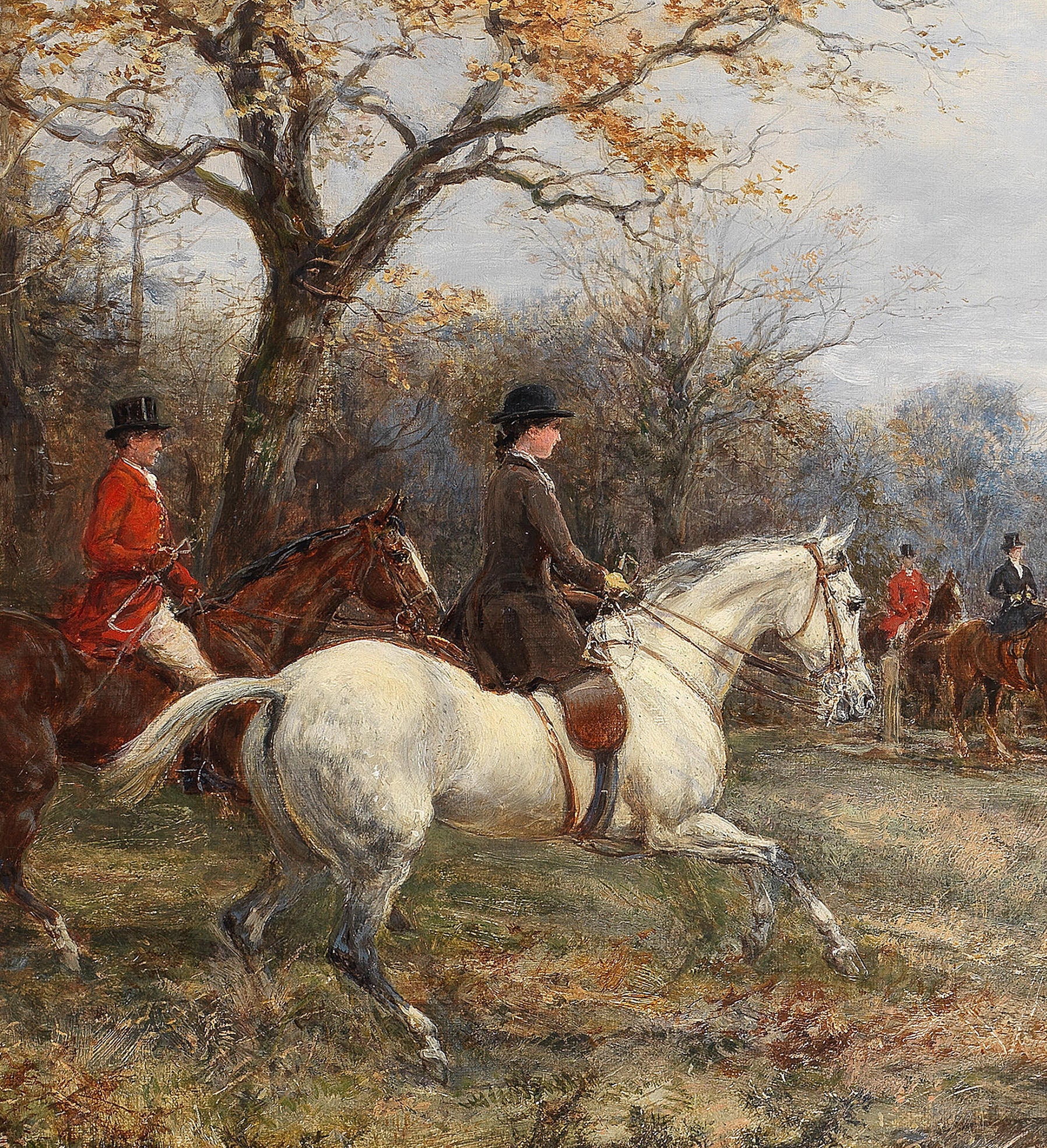 In Full Cry C1890s Victorian Painting by Heywood Hardy - Digital ...