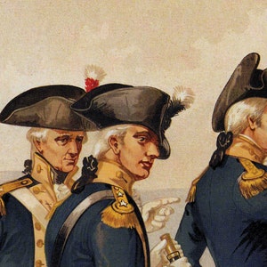 Commander in Chief and Staff US Army 1799-1802 Reproduction Art Print H ...