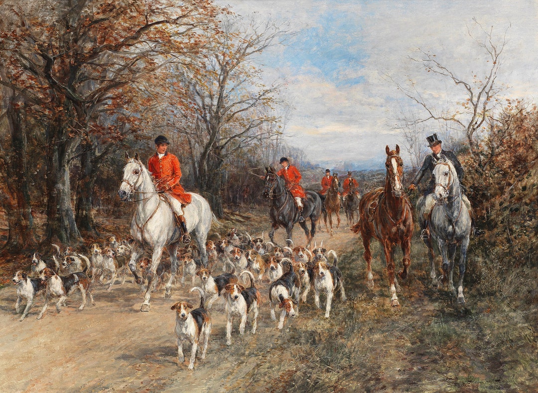 The Foxhunters C1890s Victorian Painting by Heywood Hardy - Digital ...