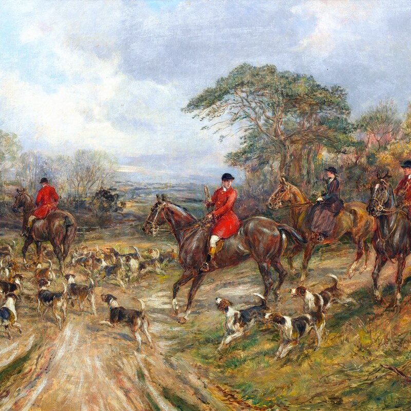 Fox Hunting Wallpaper - Etsy