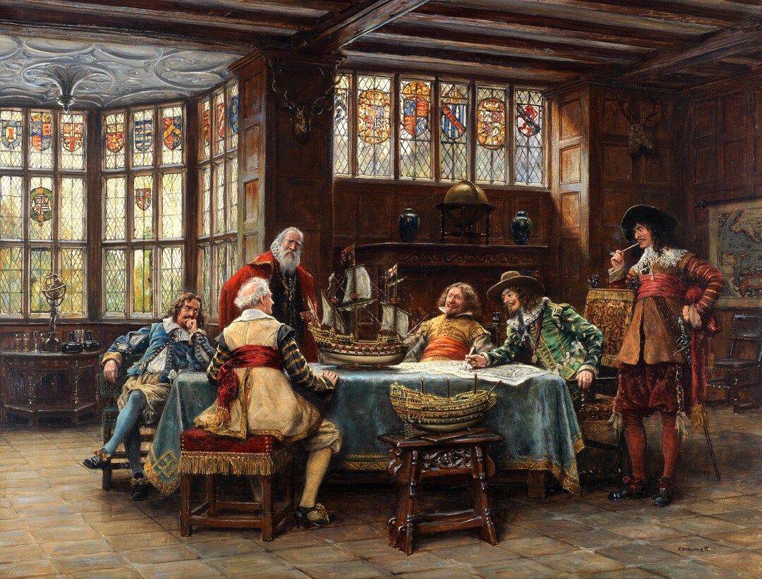 The New Flagship - Frank Moss Bennett Painting Art - Digital Download Print Hi-res JPEG - Etsy