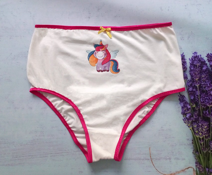 Handmade Ddlg Panties High Waist Panties Unicorn Panties