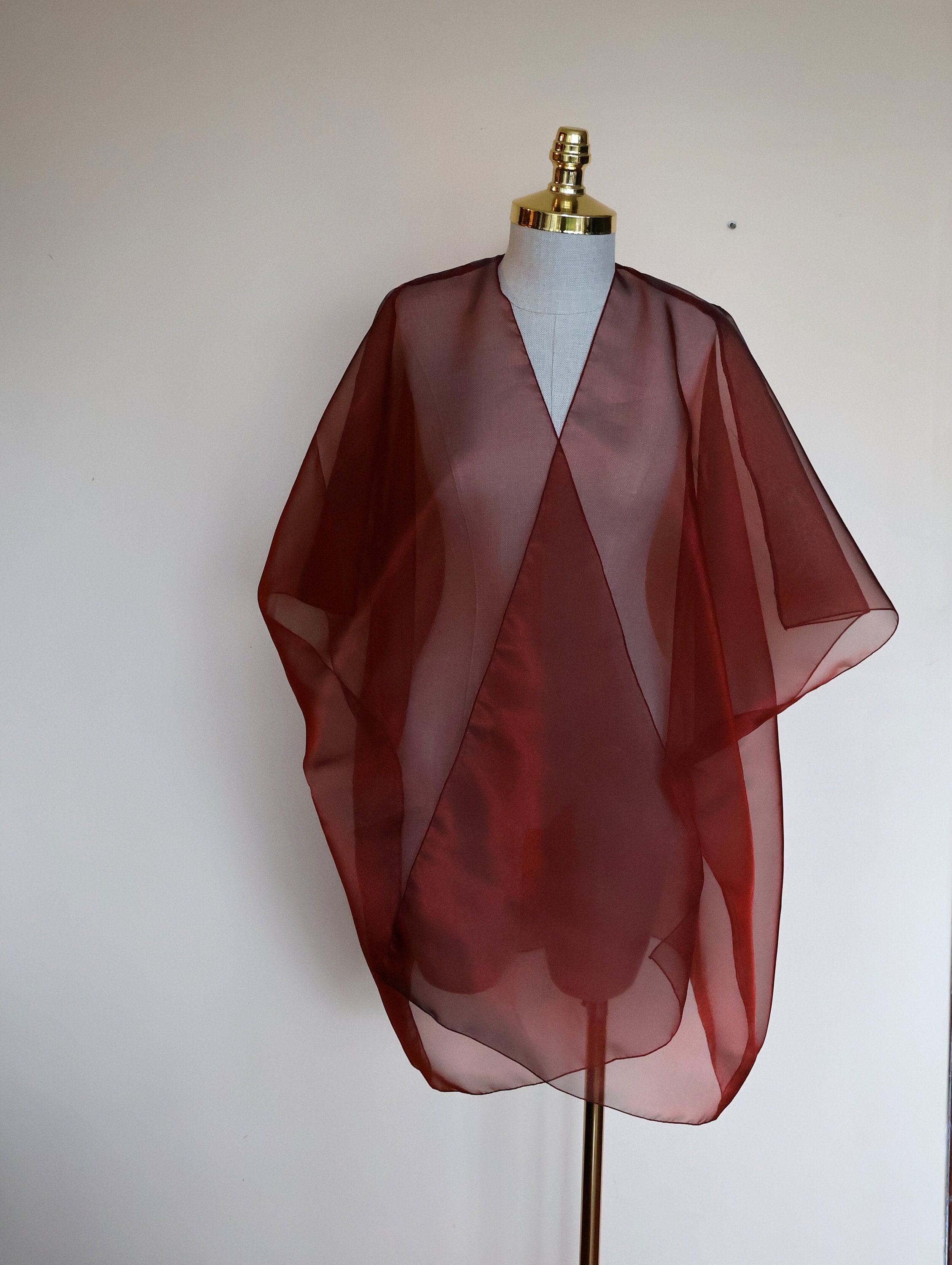 Sheer See Through Dress Kimono. Photoshoot Dress. Transparent Kimono ...