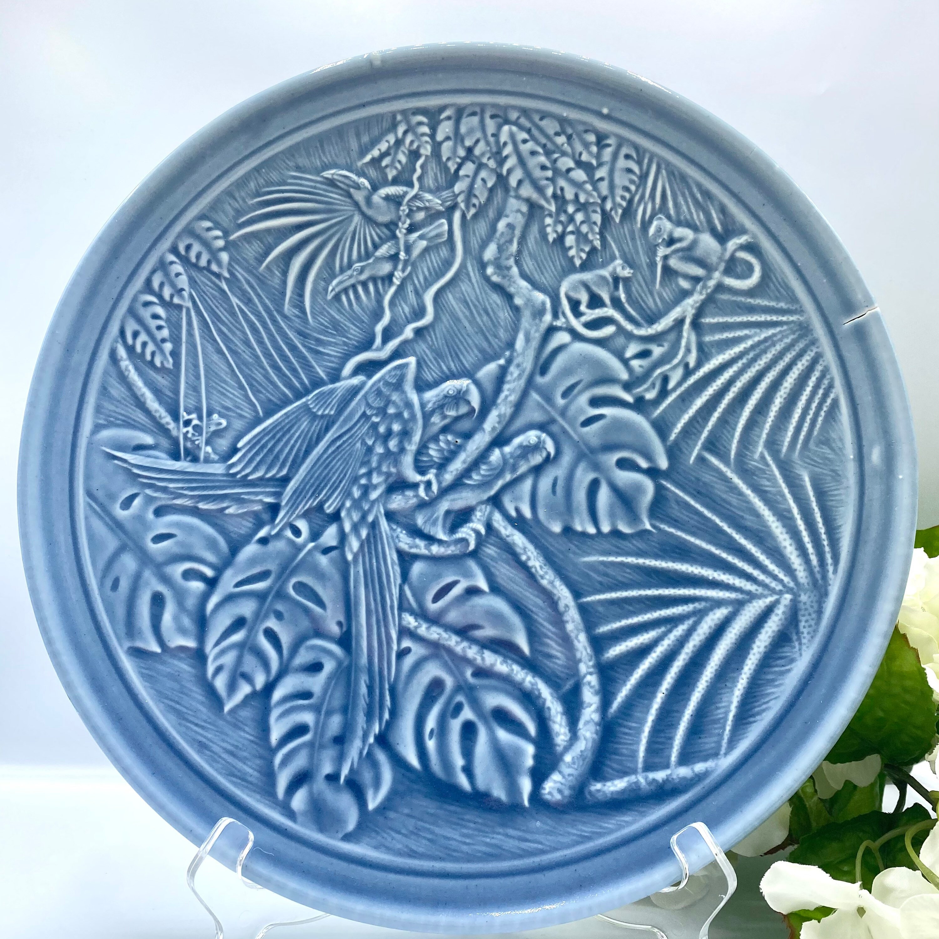 Edgecomb Potters Glazed Plate Edgecomb Pottery Blue Green | Etsy