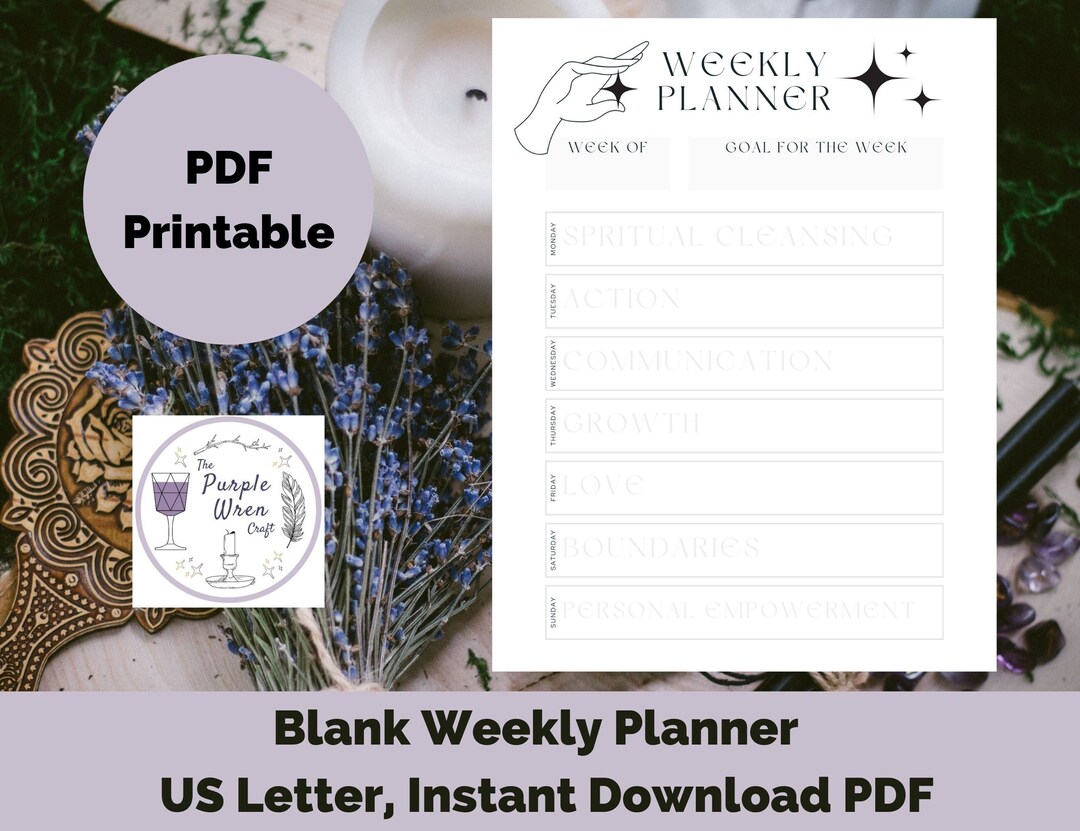 Witch Planner | Weekly Planner | Daily Magical Correspondences ...