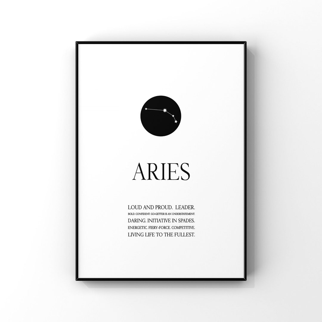 Aries Print,aries Wall Art,zodiac Aries Print,aries Constellation,aries ...
