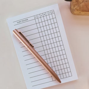 Habit Tracker Notepad, Notepad, Daily Habit Tracker, Weekly Habit ...