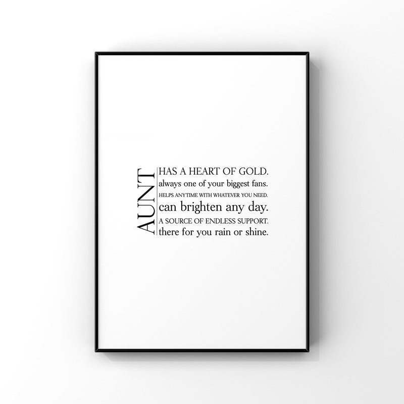 Aunt Quote - Etsy