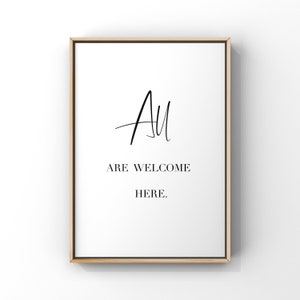 All Are Welcome Here, All Are Welcome Here Sign,all Are Welcome Here ...
