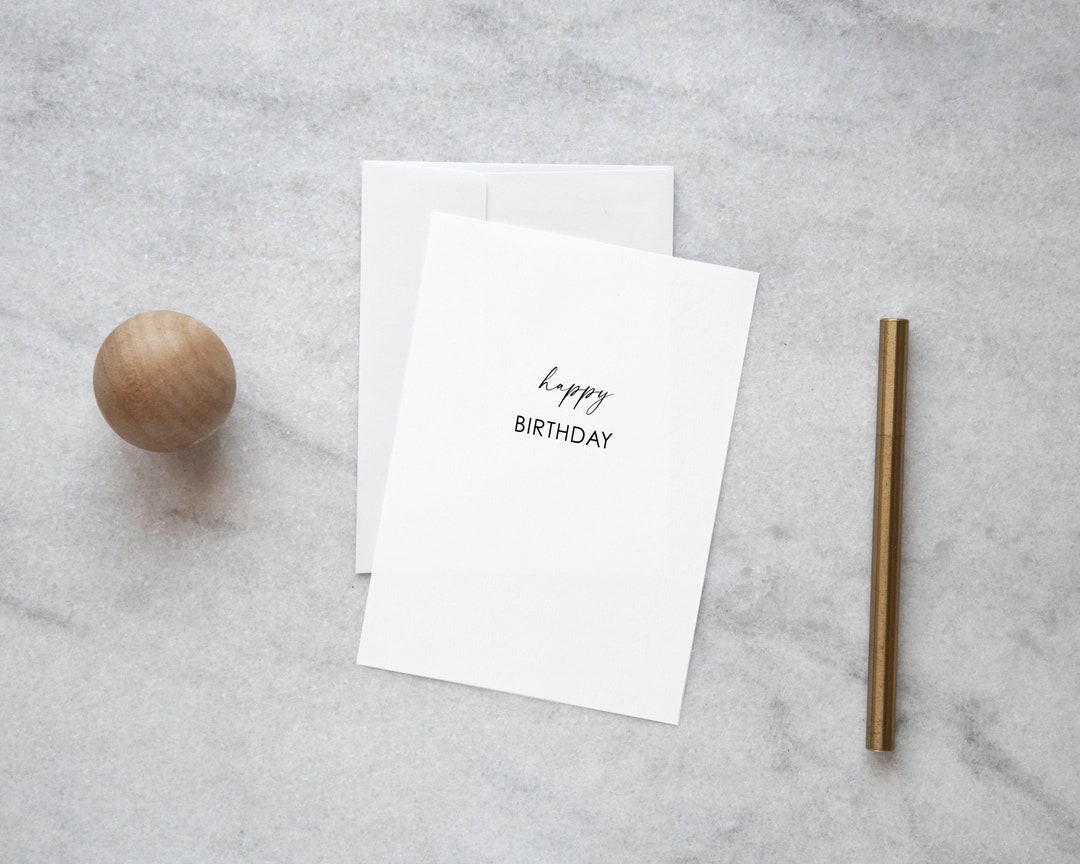 Happy Birthday Card,birthday Card,happy Birthday,minimalist Birthday ...