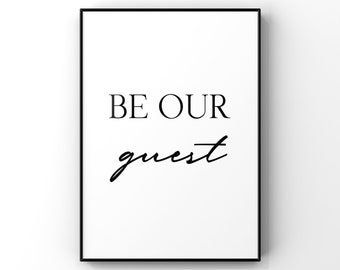 Guest Bathroom Sign Guest Bathroom Decor Be Our Guest Sign - Etsy