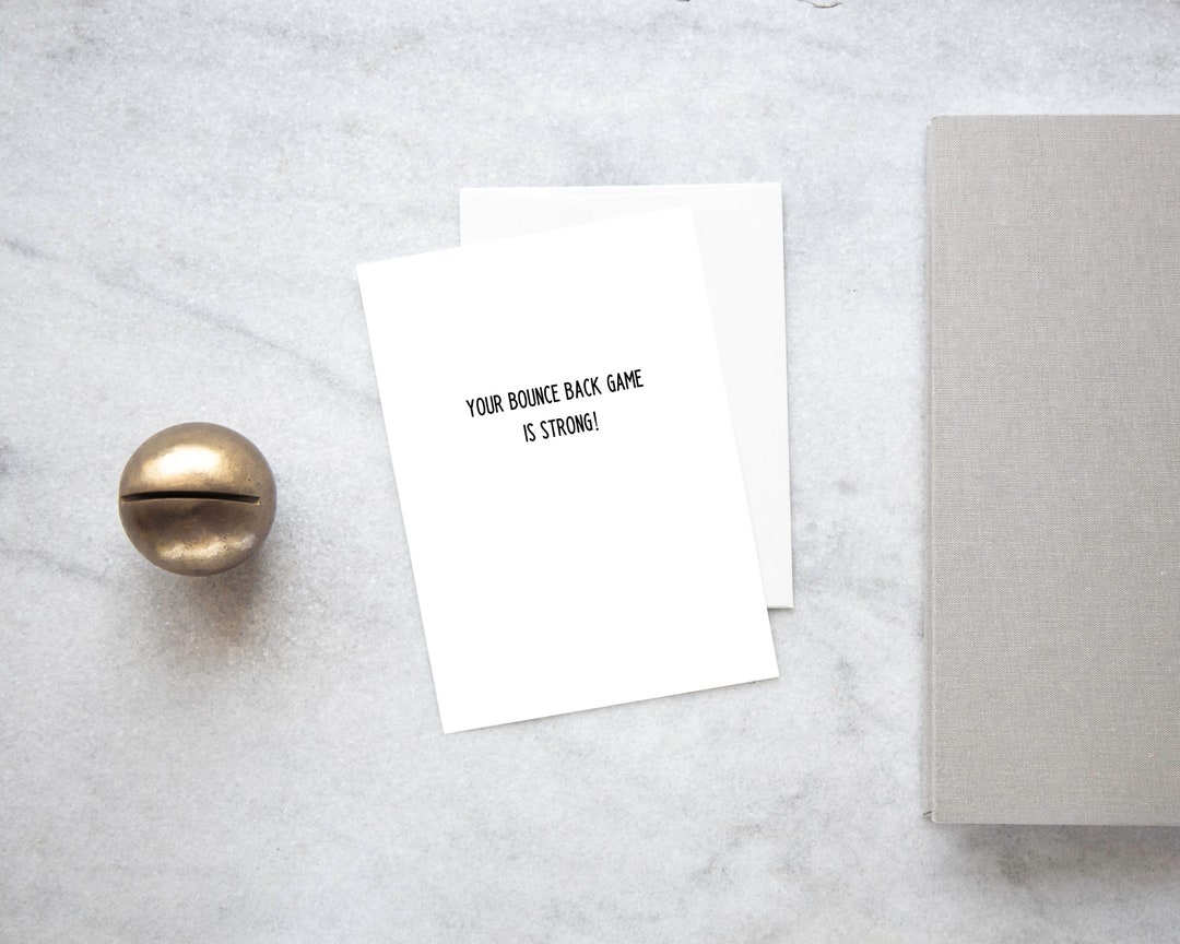 Your Bounce Back Game is Strong,get Well Soon Card,encouraging Card ...