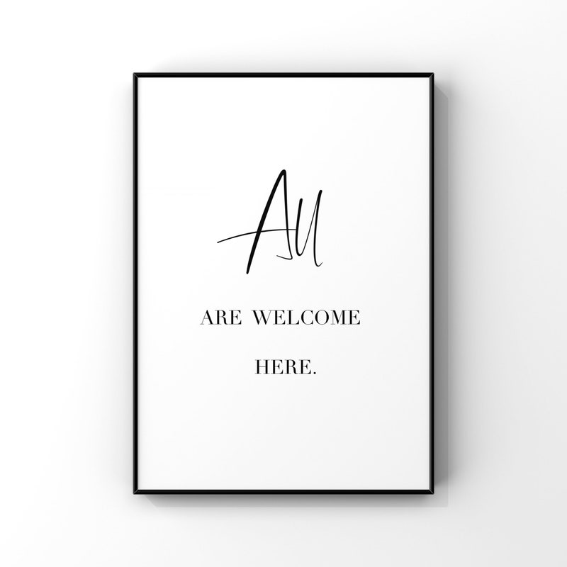 All Are Welcome Here - Etsy