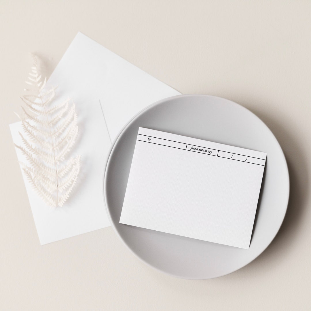 Just a Note to Say,notecards With Date,stationery Notecards,best Wishes ...