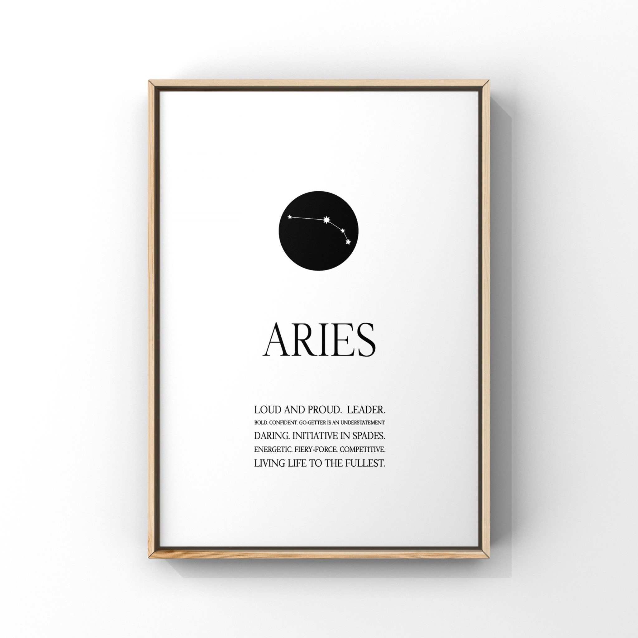 Aries Printaries Wall Artzodiac Aries Printaries - Etsy