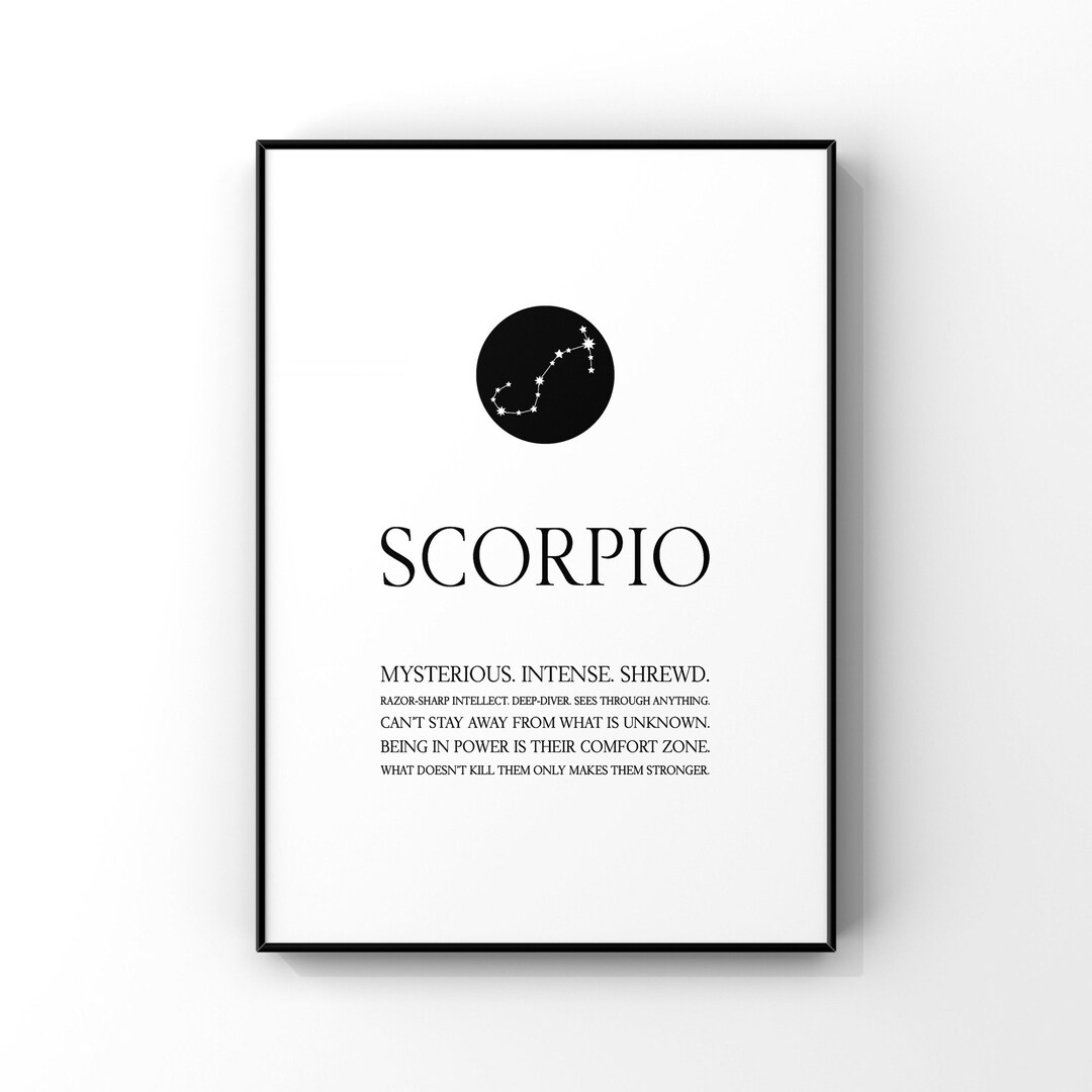 Scorpio Print,scorpio Wall Art,zodiac Scorpio Print,scorpio ...
