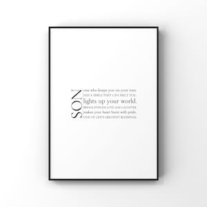 Son Definition,son Definition Print,son Print,gift for Son,son Birthday ...