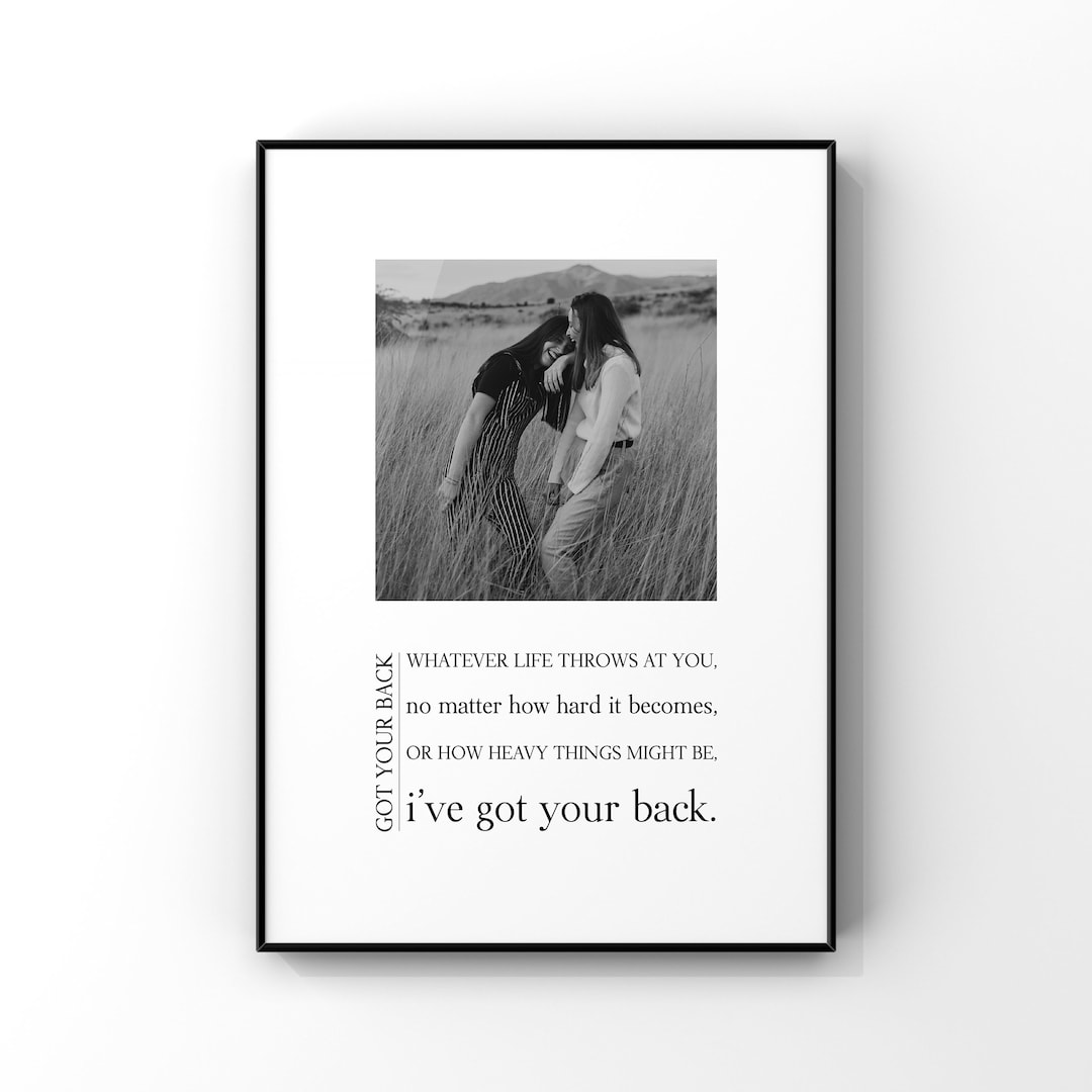 Custom Got Your Back Gift,got Your Back Definition,definition Print ...