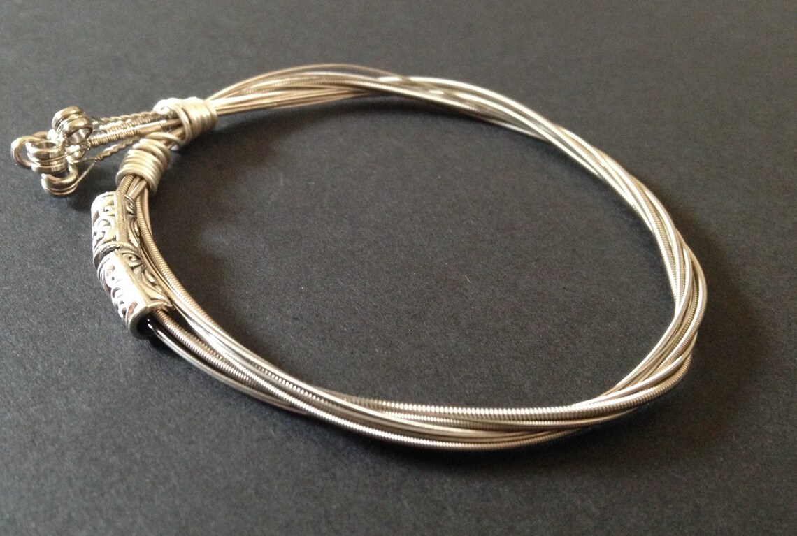 Recycled Guitar String Bracelet Styled With Antique Style - Etsy