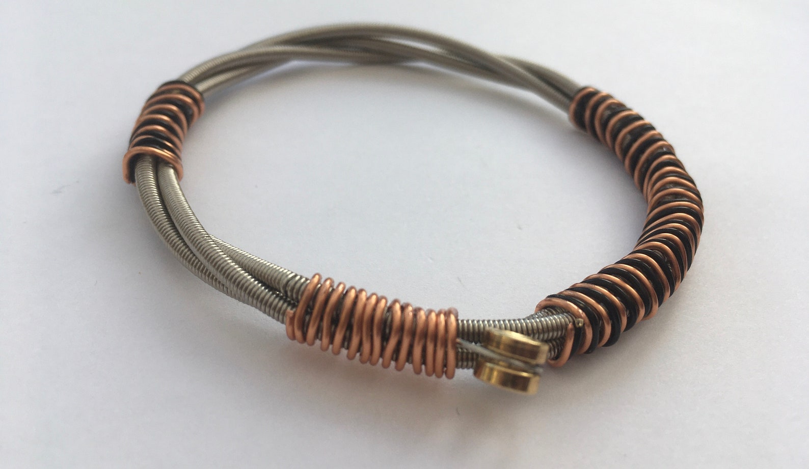 Recycled Bass Guitar String Bracelet Styled With Black and - Etsy