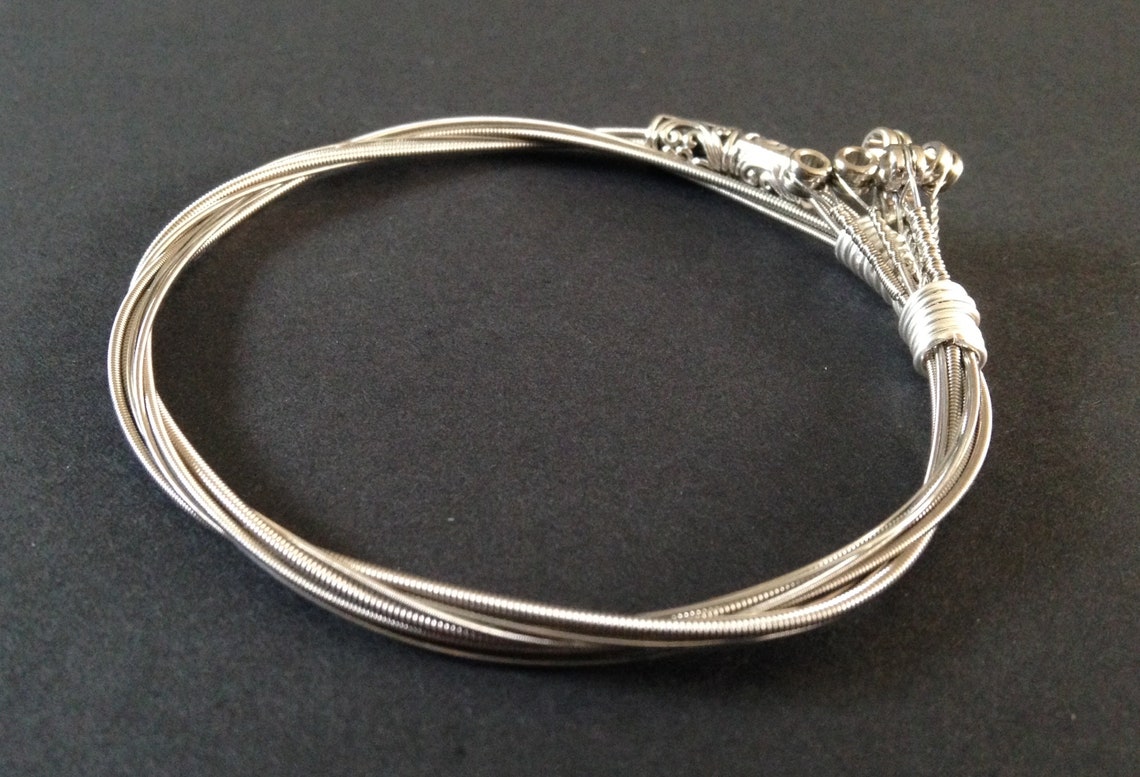 Recycled Guitar String Bracelet Styled With Antique Style - Etsy