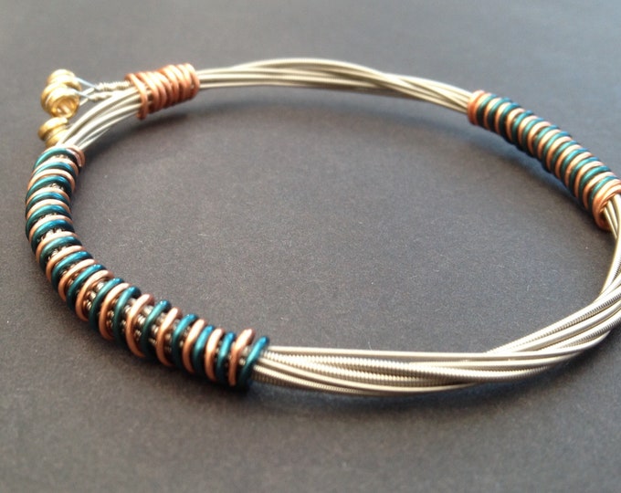 Recycled Electric Guitar String Bracelet Styled With Sea - Etsy