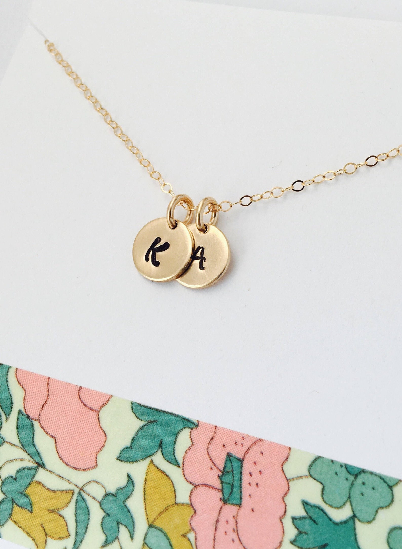Tiny Gold Initial Necklace 14k Gold Filled Initial Necklace - Etsy