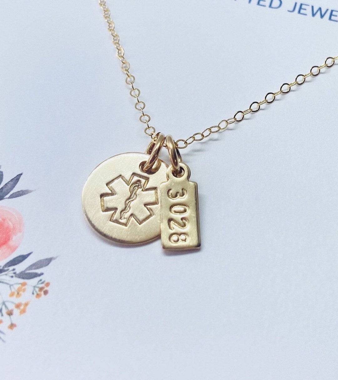 EMT Necklace Paramedic Necklace Badge Number Necklace Star - Etsy