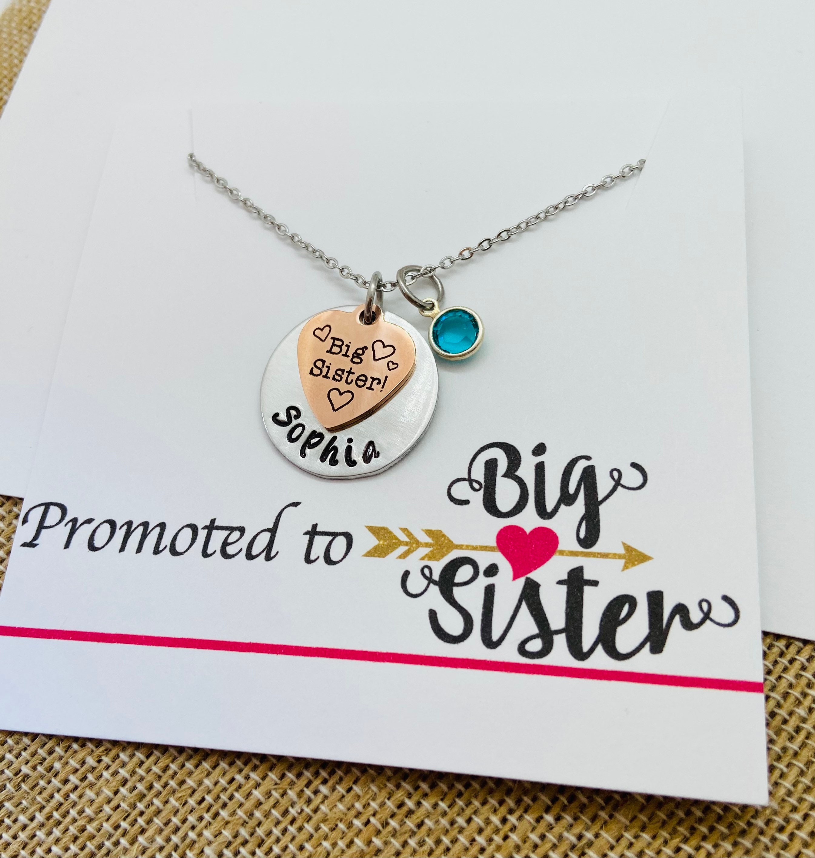 Big Sister Necklace Big Sister Gift Personalized Big Sister | Etsy