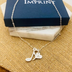 Music Note Necklace, Sterling Silver 8th Note Necklace, Initial - Etsy