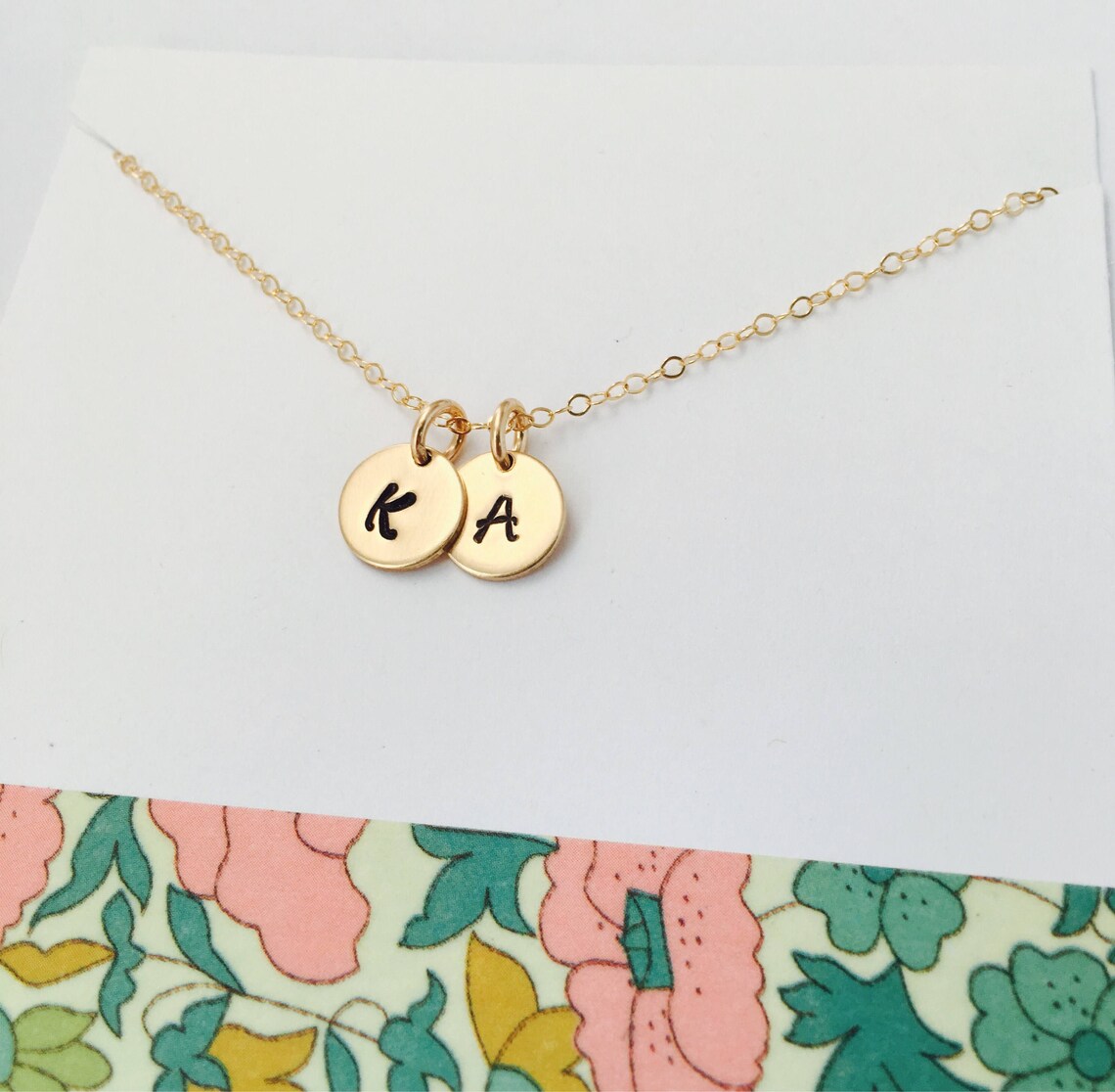 Tiny Gold Initial Necklace 14k Gold Filled Initial Necklace - Etsy