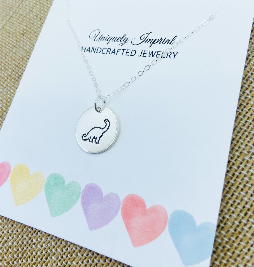 Dinosaur Necklace, Brachiosaurus Necklace, Dinosaur Jewelry, Sterling ...