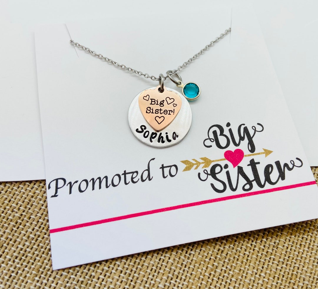 Big Sister Necklace, Big Sister Gift, Personalized Big Sister Necklace ...